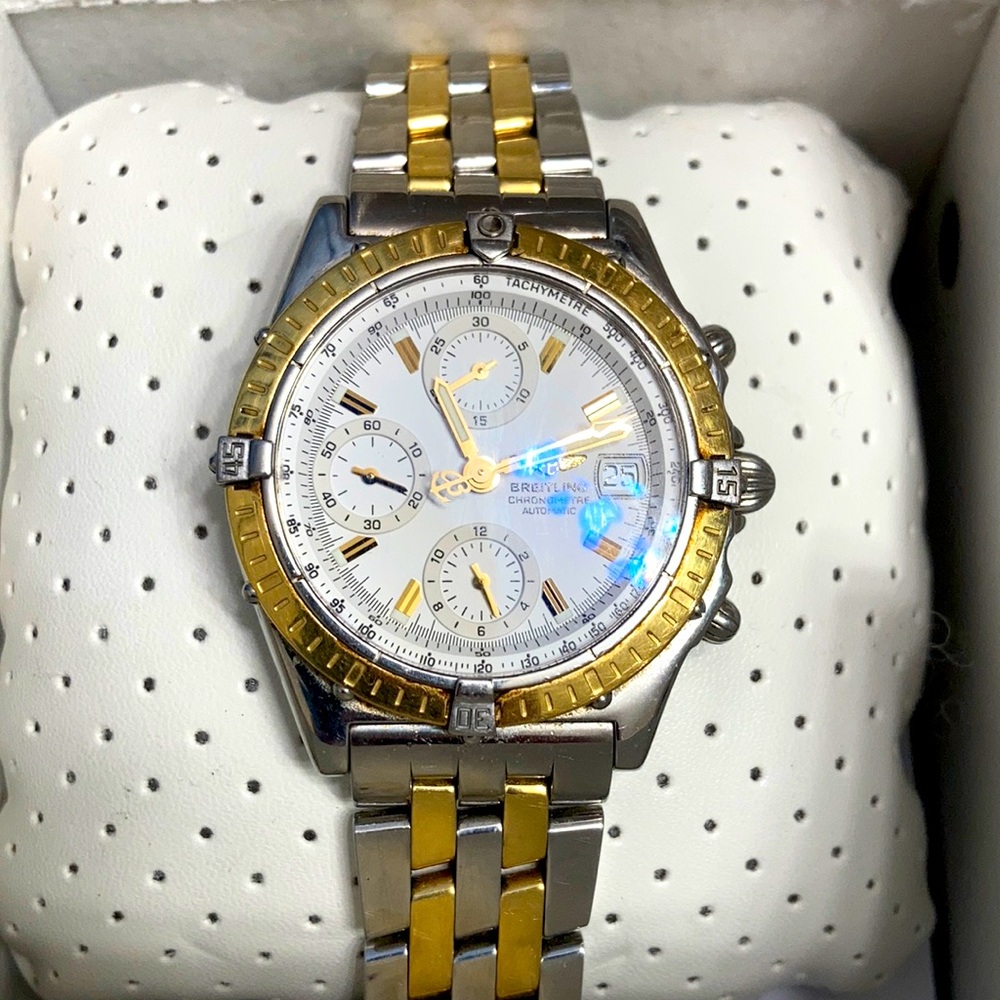 Breitling 18k Yellow Gold And Stainless Steel Crosswi… - Gem